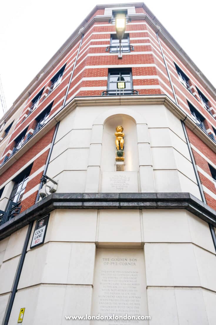The Curious History of the Golden Boy of Pye Corner — London x London