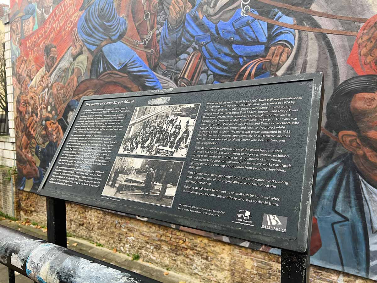 The Battle of Cable Street - The Mural of London’s Anti-Fascist Fight