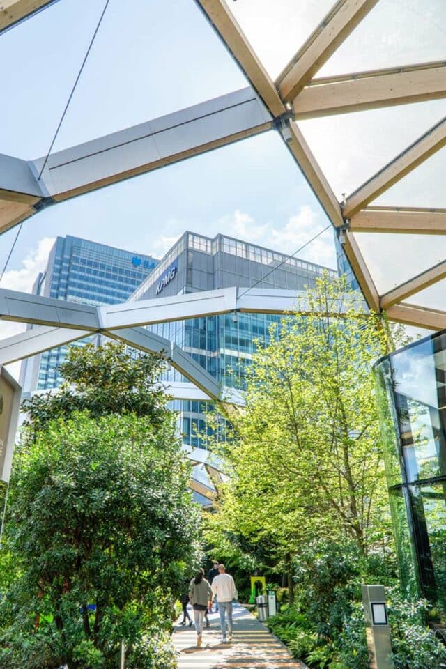 Exploring Crossrail Place Roof Garden, Canary Wharf — London x London